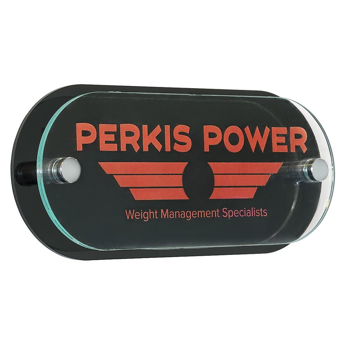 Displays2go 10 x 4 Inch Oval Door Sign, Acrylic Plates, Standoffs, Printable Film Sheets (DSIGN104OBD)