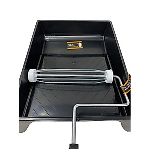 Grip Tight Tools PT1 Heavy Duty Plastic Paint Tray with Legs, 11" x 14", Black