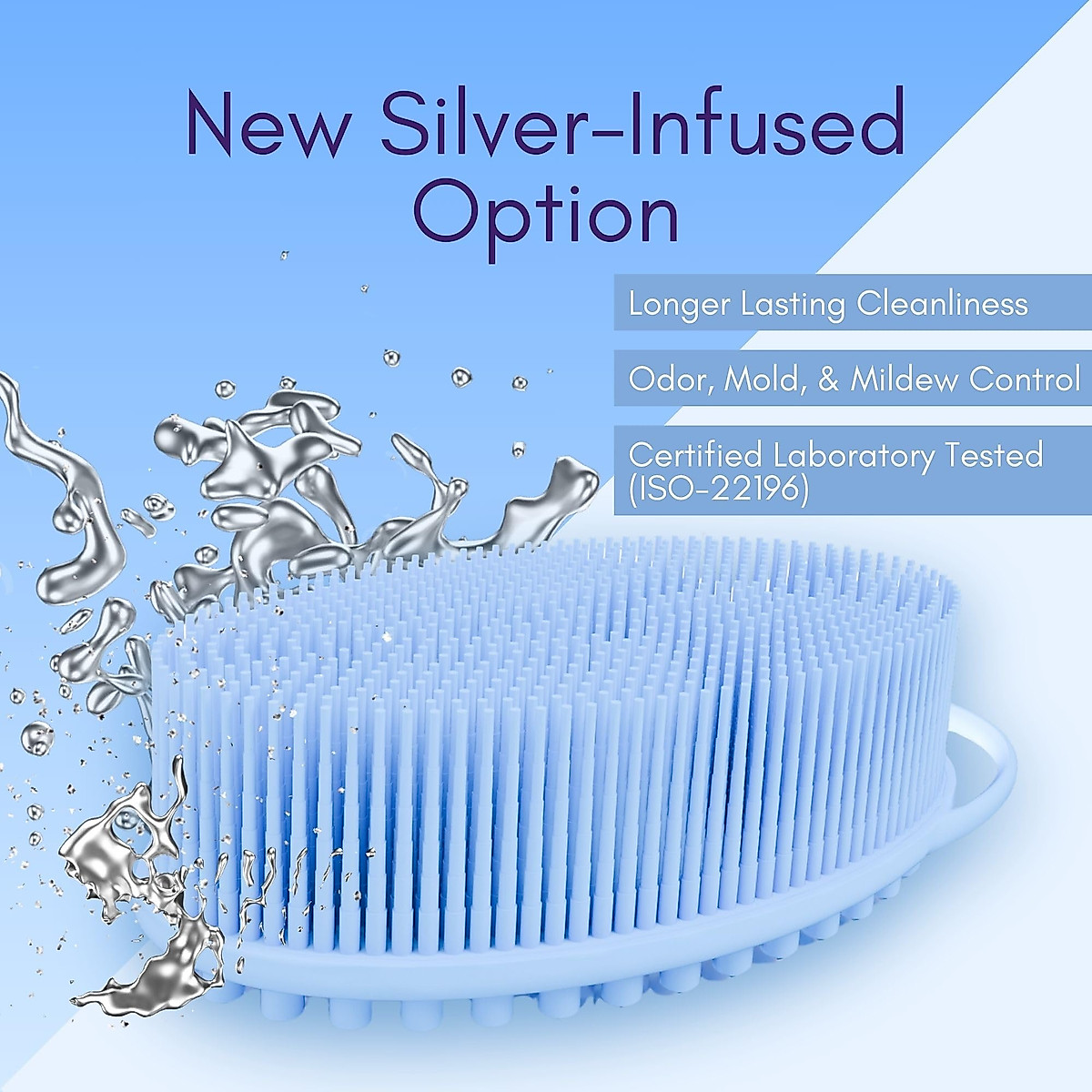 Avilana Silicone Body Scrubber – Dual-Sided Silicone Loofah for Shower, Body Scrubber for Men & Women, Gentle Loofa Alternative, Easy-to-Clean Silicone Body Scrubber Exfoliator