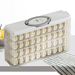 Dumpling Storage Box - Multilayer Household Storage Box, Easy To Use Dumpling Container | Stackable Storage Box With Date Recorder, Space Saving Dumpling Storage Box Suitable For Restaurant Freezer