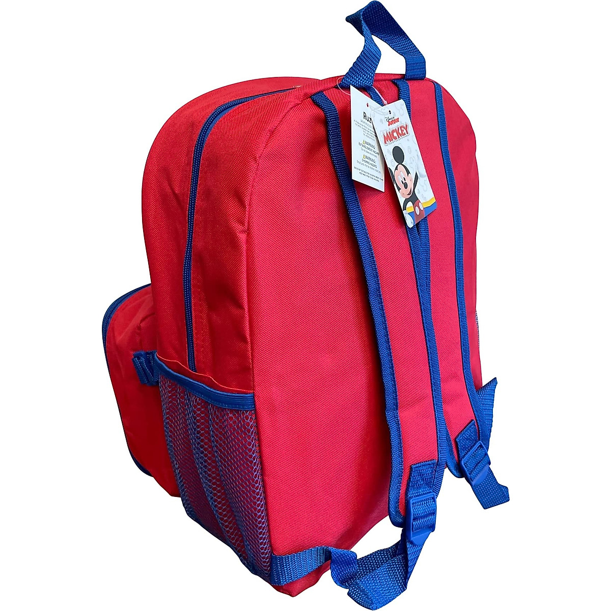 Ruz Mickey Mouse 16" Backpack With Detachable Lunch Box Blue-Red