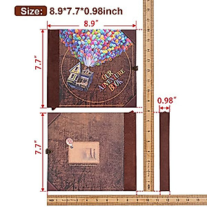 JIMBON Our Adventure Book Scrapbook Photo Album,Retro Style Embossed Letter Cover Travel Diary Journal Scrap Book Kit For Couples,Memory Book For Anniversary Wedding,Best Friend Gift