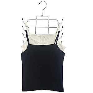 LIYZWJY Metal Hanger Saving Hangers Closet Organizer for Tank Tops,Bras,Cami,Strappy Dress,Bathing Suits,Belts (2pack)