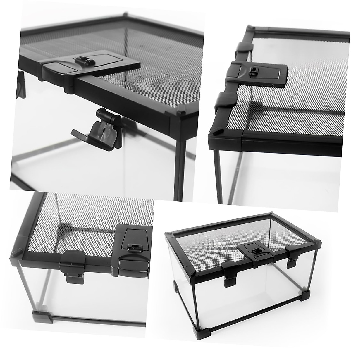 6pcs Cylinder Lock Turtle Terrarium Buckle Glass Pet Tank Latch Turtle Glass Tank Buckle Reptile Feeding Tank Buckle Reptile Tank Latch Plastic Turtle Tank Buckle Turtle Tank Latch