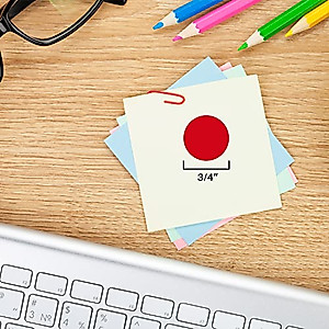 ChromaLabel 0.75 Inch Round Label Removable Color Code Dot Stickers, 1008 Pack, 24 Labels per Sheet, Red