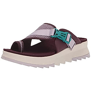 Merrell Women's Alpine Cush Wrap Wedge Sandal, Burgundy, 8