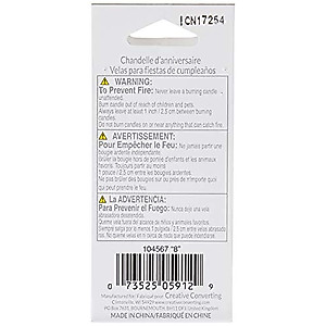 Creative Converting CANDLE-4567 Polka Dot 8 Numeral Candle, 3-Inch x 1.5-Inch