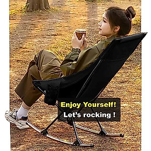 AnYoker Camping Chair, High-Back Compact Backpacking Chair, Portable Folding Chair, Beach Chair with Side Pocket and headrest, Lightweight Hiking Chair 0066YY (Coffee)