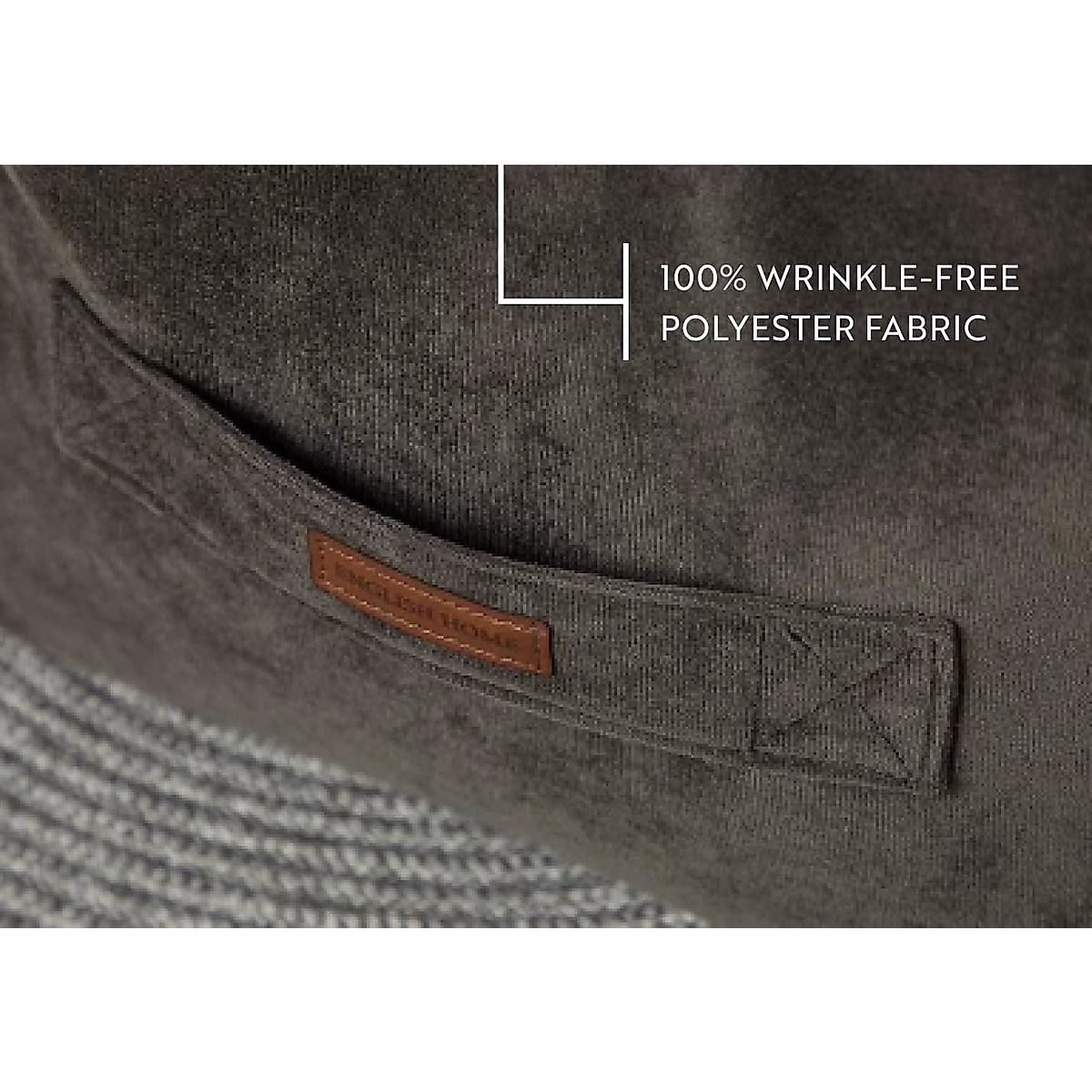 English Home Ottoman Pouffe, Comfortable Cube Foot Stool, Soft Velvet Bean Bag, Home Decor Footstool Extra Seating for Living Room, Bedroom, Casha, 17.7x17.7 inch (45x45 cm), Anthracite