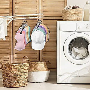 Legging Organizer for Closet, RELBRO 2 Packs Closet Leggings Hangers with 20 Rubber Coated Clips Multifunctional Closet Organizer with 360° Rotatable Hook for Pants Shorts Hats Tanks - Black