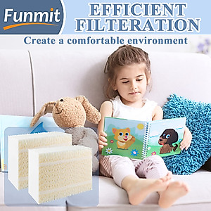 Funmit HDC411 Super Humidifier Wick Filter Replacement for AIRCARE EssickAir MoistAIR HDC411 14416 HD1205 HD12050 HD1211 HD12110, 4 Pack