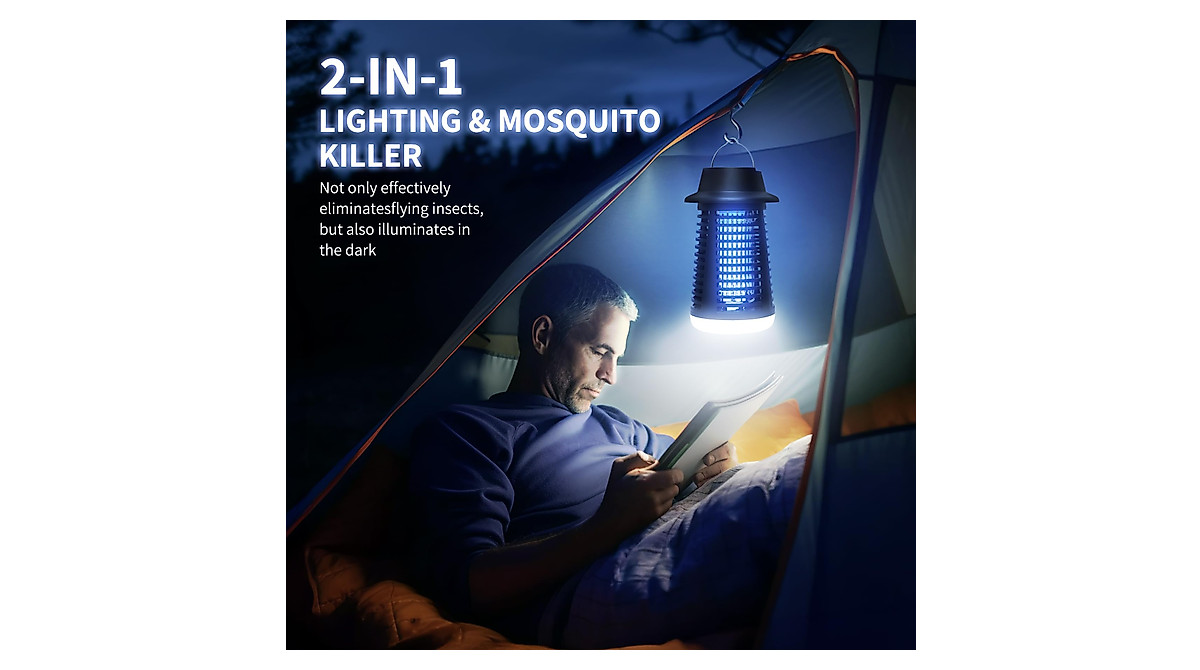 Swift Catch Mosquito Zapper Outdoor 2-in-1 with LED Night Light