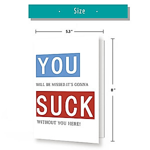 BENNLOOS Sarcasm Leaving Definition Card for Work Bestie Friend, Rude Farewell Gifts for Coworkers, Naughty Going Away Gifts for Women Men, Funny Goodbye Cards for Him Her