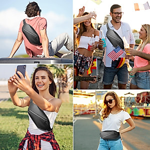 Sling Crossbody Bag for Men,Small Shoulder Bag Chest Bag Cross Body Bag Sling Backpack,7.9 Inch Compact Waterproof Lightweight Casual Daypack for Men Women Travel Hiking Walking Work Gym Outdoor Sport