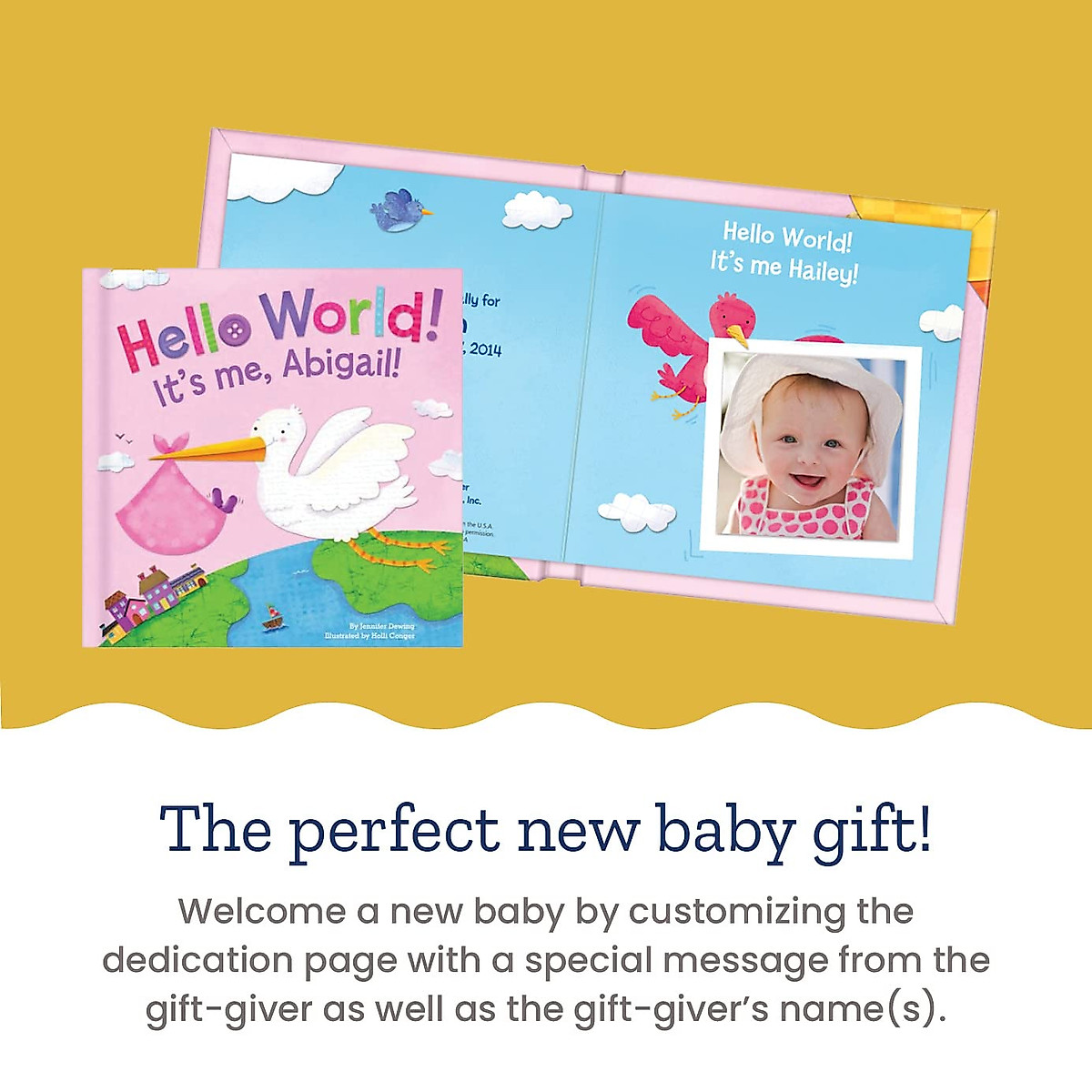 I See Me! Hello World! - Personalized Children's Story (Pink Board Story 6.5" x6.5)