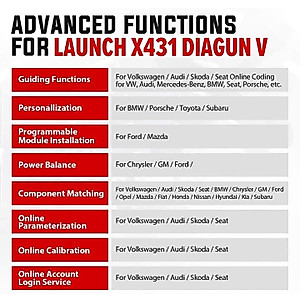 2024 Upgrade LAUNCH X431 Diagun V Bi-Directional Scan Tool,Full System Automotive Diagnostic Scanner with 35+ Reset Function,ECU Coding, Active Test, FCA AutoAuth,2-Year Free Update