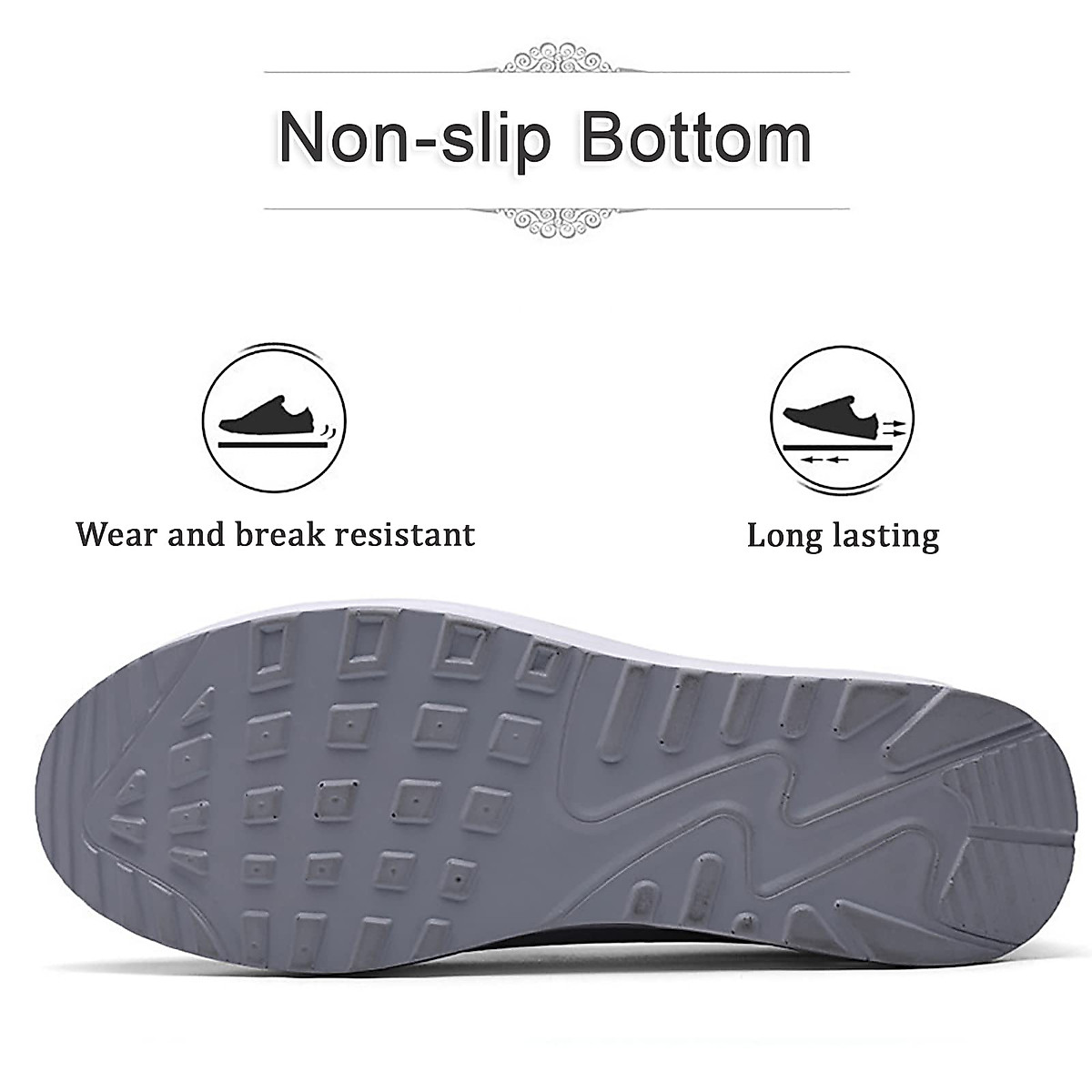 Bersauji Women's Orthopedic Sneakers, Mesh Up Stretch Platform Shoes for Walking, Black 8.5