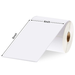9527 Product 4x6 Direct Thermal Shipping Labels for Zebra 2844 ZP-450 ZP-500 ZP-505,Blank,450 Labels/Roll, 1" Core,Total 4 Rolls