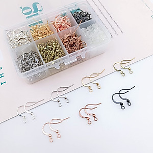COIRIS 100 Pairs Earwires French Earring Hooks/Dangle Earring Findings Jewelry Making DIY (EH-1008-antique copper)