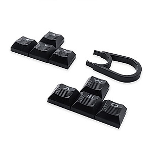 WEILIN Texture Tactility Backlit Keycaps Replacement for Cherry 2.0/5.0/6.0/9.0 Gaming Keyboards (Black)