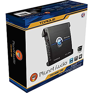 Planet Audio TR1500.1M Monoblock Car Amplifier - 1500 Watts, 2/4 Ohm Stable, Class A/B, Mosfet Power Supply, Great for Subwoofers