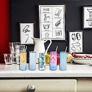 GORGECRAFT 2Pcs Seamless Silicone Sleeve 30oz Reusable Insulated Cup Sleeves Sublimation Tumbler Wrap Mug Clamp Sleeve Fixture for Full Wrap Tumbler Cups Home Glassware Accessories, Turquoise