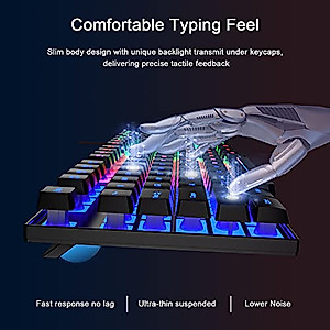 MFTEK Gaming Keyboard and Mouse Combo with Large Mouse Pad, RGB Rainbow Backlit Gaming Keyboard and Illuminated Gaming Mouse, USB Wired Set for Computer PC Gamer Laptop Office Work