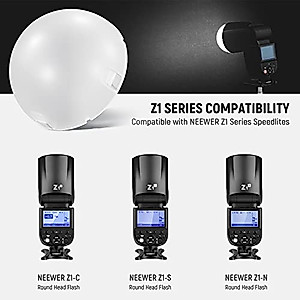 NEEWER Magnetic Dome Diffuser for Round Head Speedlite Flash ...