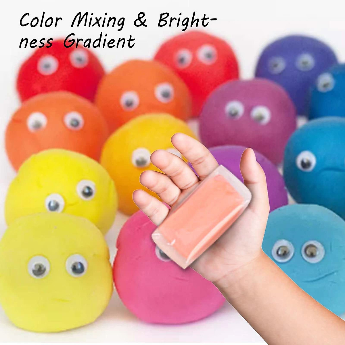 Air Dry Clay Magic Clay 24 Colors, VANJETO Modeling Clay for Kids with Tools, Soft & Ultra Light, Toys Gifts for Age 3+ Years Old Boys Girls Kids