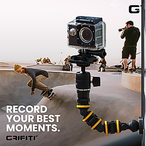 GRIFITI Nootle Recon 5 Flex Arm Leg Magnetic Foot Mini Ball Head Camera Mount Stand Magnetic Foot 6 Inch Flexible Mini Ball Head Attaches to Steel or Other Magnet Surfaces