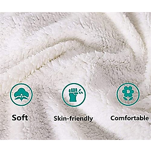 Cow Print Blanket I'm Just A Girl Who Loves Cows Blue Cute Cows Throw Blankets Cartoons Super Soft Sherpa Blanket for Women Summer Fleece Fuzzy Blanket Splicing Cotton Home Bedding (Blue，(59 x 79 in))