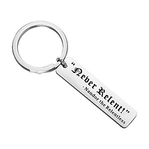 Lywjyb Birdgot TV Show Inspired Gift Fandom Gift The Relentless 304 Stainless Steel Keychain (Nandor Relentless)
