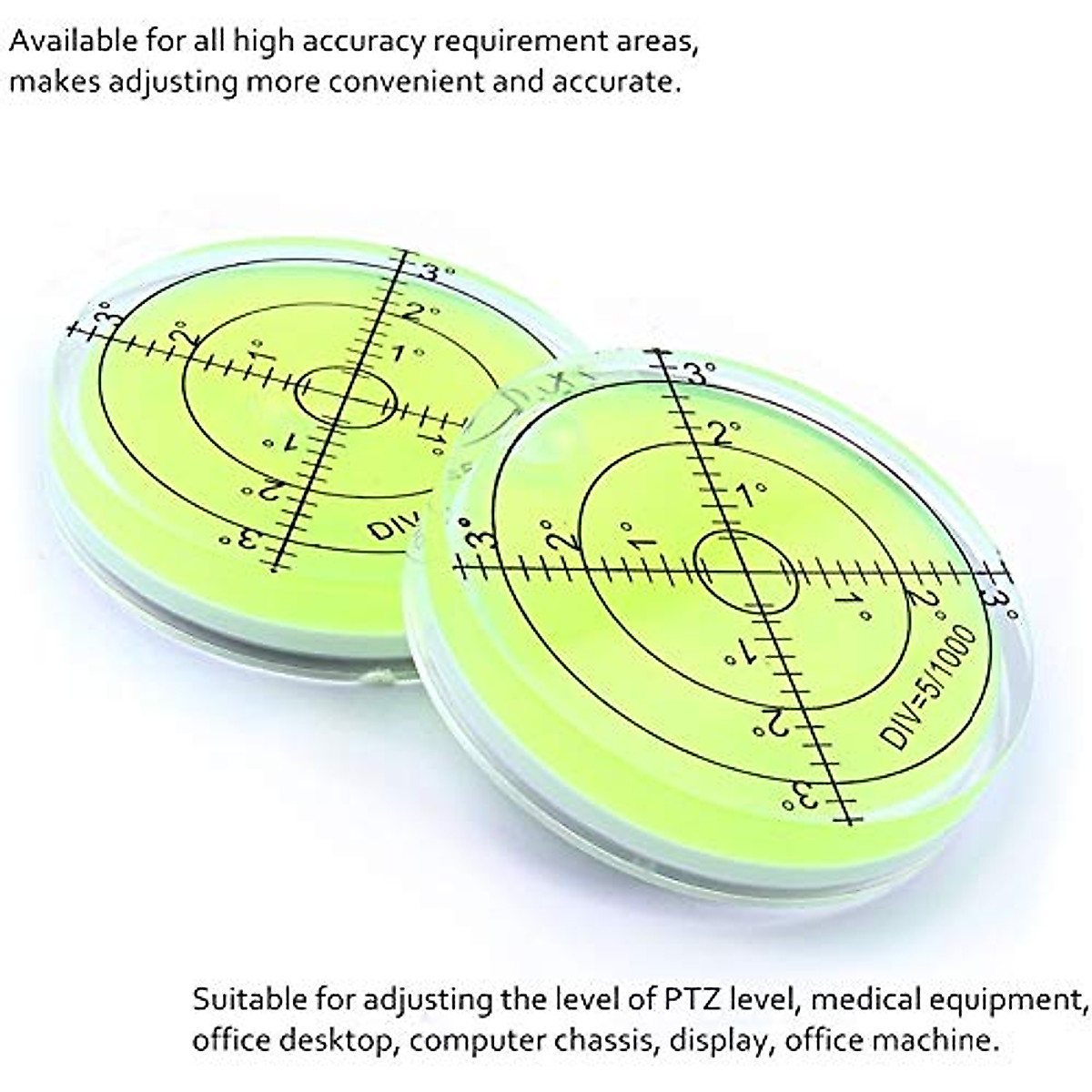 XMLEI Convenient and lighterCircular Bubble Level Spirit l Measuring Instruments Tool Universal Protractor Tool （60X12mm）
