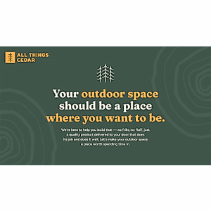 All Things Cedar AO18 Cedar Patio Ottoman Outdoor Foot Rest Chair | Handcrafted Western Red Cedar | Sanded Finish | Snug-Fitting Parts |17x18x12