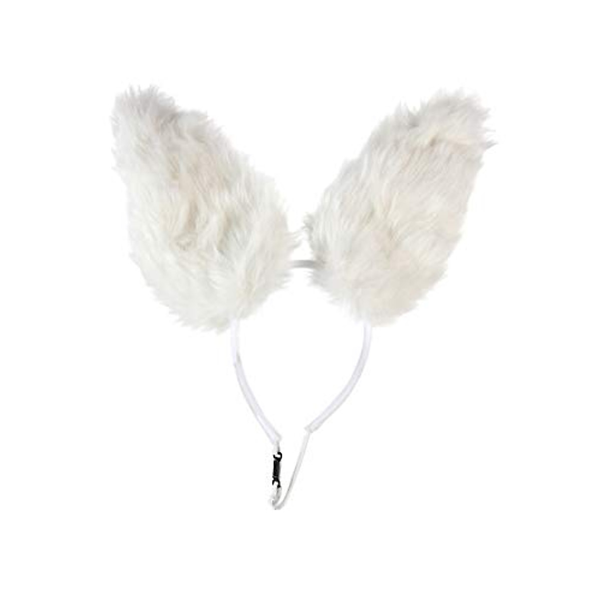 elope White Bendable Adjustable Bunny Ears Plush Costume Headband for adults kids Standard