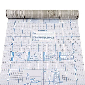 SimpleLife4U Grey Wood Grain Furniture Paper for Countertop Self-Adhesive Shelf Liner Door Sticker 17.7 Inch by 9.8 Feet