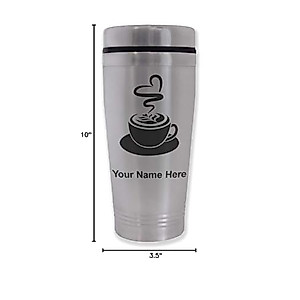 LaserGram 16oz Commuter Mug, Cup of Coffee, Personalized Engraving Included