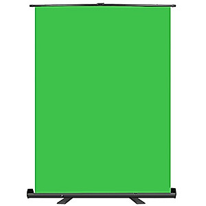 Neewer 148x180cm Green Screen Green Backdrop, Portable Collapsible Chromakey Background, Pull-up Style with Auto-Locking Frame, Solid Aluminium Base for Photo Video, Live Game, Tiktok Video