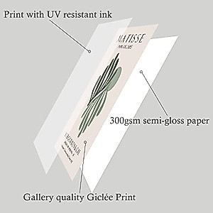 ARPEOTCY Matisse Wall Art Prints, Sage Green Retro Art Posters, Abstract Master Prints for Bedroom Wall Decor Aesthetic, Set of 6, 8x10in , Unframed