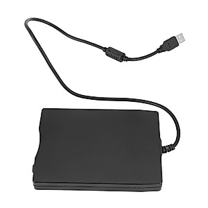 Ticarus USB Floppy Drive 3.5inch USB External Floppy Disk Drive Portable 1.44 MB FDD USB Drive Plug and Play for PC Windows98SE Windows XP Vista Black