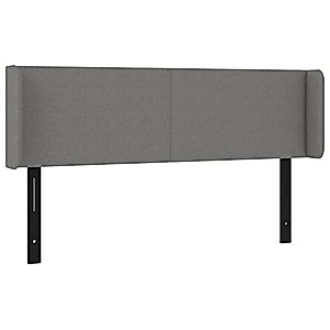Headboard with Ears Dark Gray 57.9"x6.3"x30.7"/34.6" Fabric Relax in Style and Comfort Upgrade Your Bedroom Decor