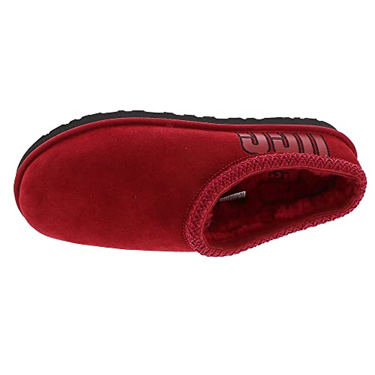 UGG Men's Tasman Graphic Outline Slipper, Black/Samba RED, 9