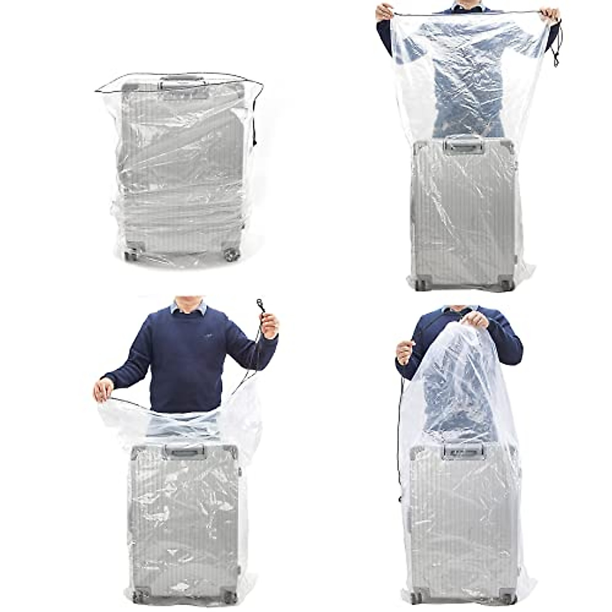 Dust Cover Big Plastic Drawstring Bags Multi-Purpose for Storage and Keeping Golf's Bag Good for Household Organizing Reusable Set of 2