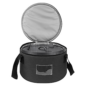 Kingshion Dutch Oven Carry Bag for 10 Inch Dutch Oven Heavy Duty Dutch Oven Tote Round Casserole Carrier for Camping Picnic and 4 Quart Pre-Seasoned Cast Iron Camp Dutch Oven - Dark Grey