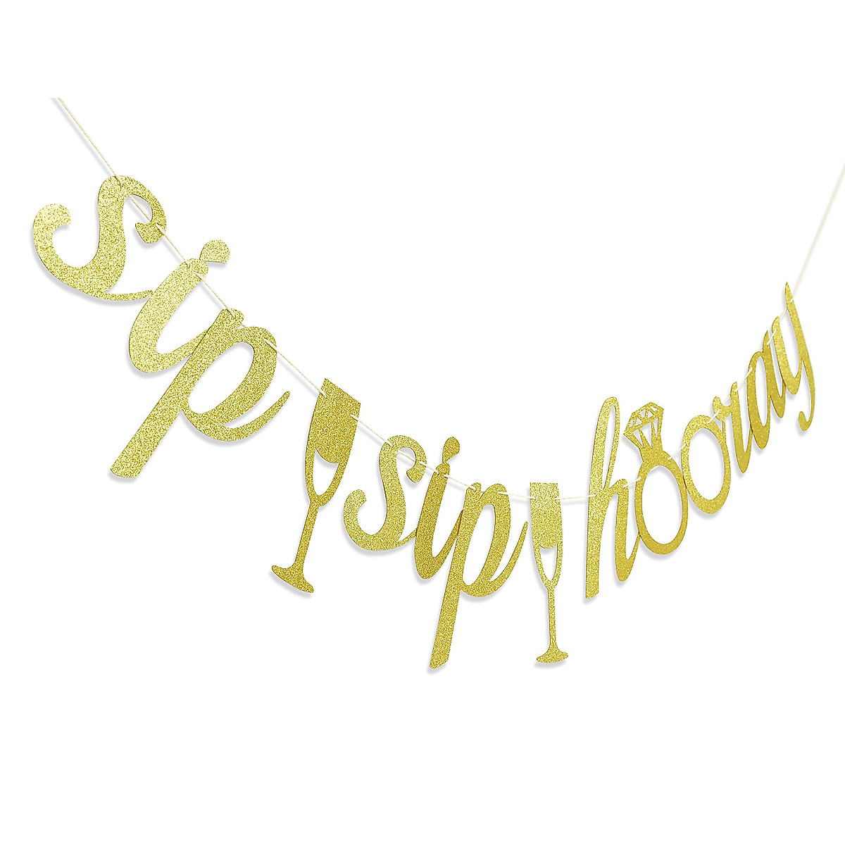 Sip Sip Hooray Bachelorette Party Banner - Cheap Wedding Bridal Shower Decor Mimosa Bar Bubbly Bar Champagne Engagement Party . Decors Supplies Props