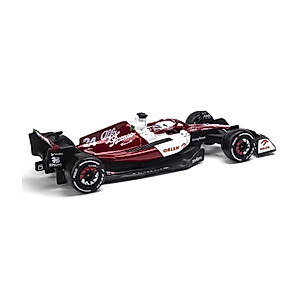 HTLNUZD Bburago 1:43 2022 F1Alfa C42 Champion #24 Guanyu Zhou 1/43 C42 #24 F1Romeo Racing Team Static Alloy Car Die Cast Model Collectible Gift (Hardcove F1 Alfa C42 #24)