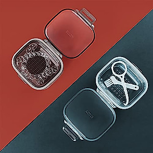 Retainer Case, Retainer Cleaner Case, Unique Denture Bath with Drain Tray, Suitable for Dentures, Denture Bridges, Partial Dentures, Traditional Braces, Etc. (Black)