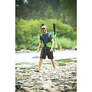 Sevylor QuickPak K5 24 Gauge PVC Polyester 1 Person Inflatable Kayak w/Hand Pump, Paddle, Double Lock Valves and Easy To Carry Backpack System, Gray