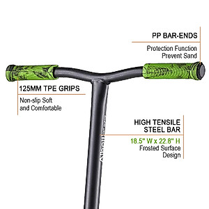 Albott Pro Scooters Trick Scooter - Freestyle 110mm Aluminium Core Wheels & ABEC-9 Stunt Scooters for Kids 8 Years and Up Entry Level Scooter for Beginner Boys Girls Teens Adults (Green)