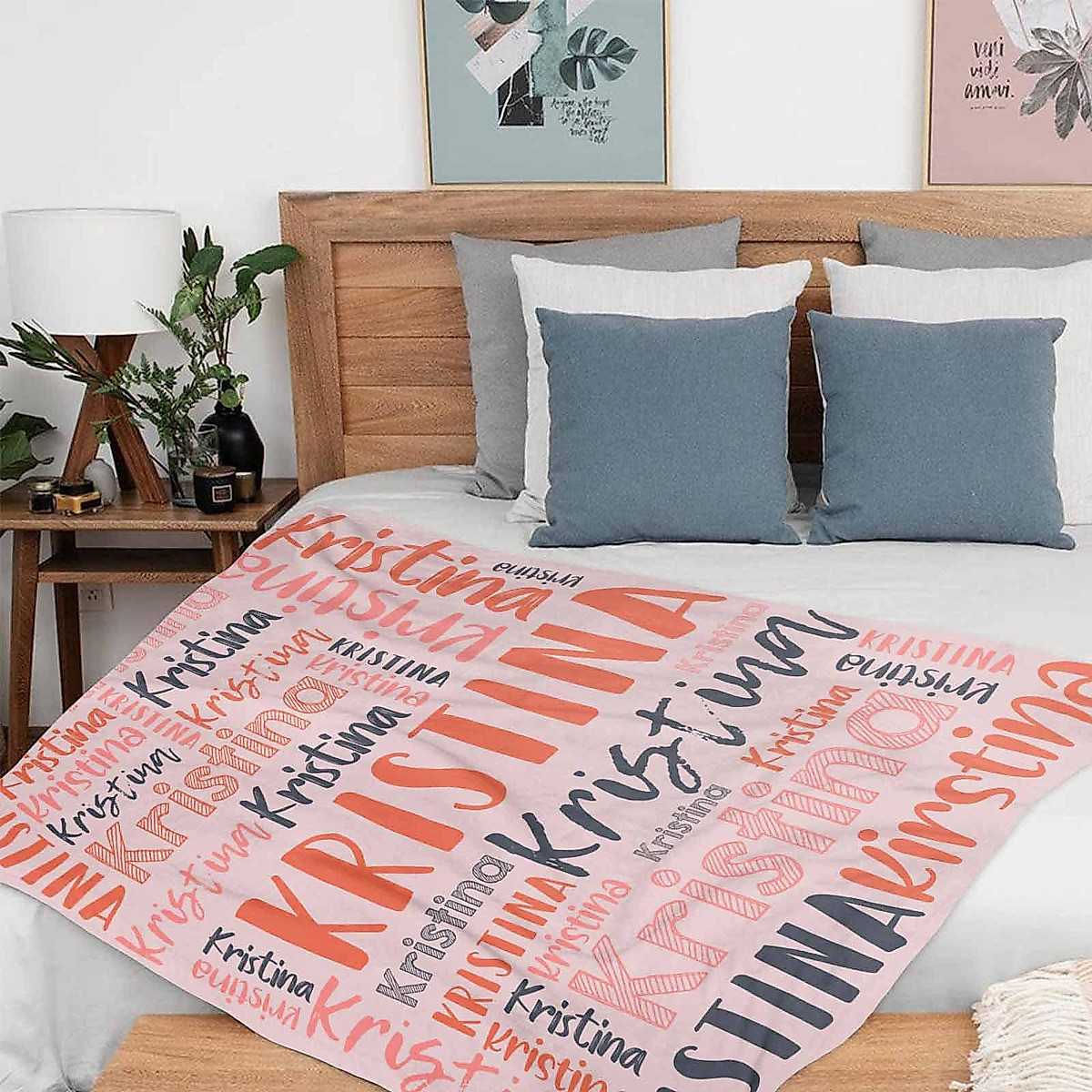 Custom Blanket for Baby Boys Girls Personalized Baby Blankets with Name Personalized Blankets for Adults Kids Custom Baby Blanket with Name Customized Baby Girl Gifts for Birthday Christmas 60"x80"